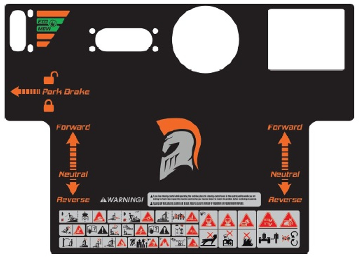 Control Console Decal for Spartan Stand-On Mowers | S&H Parts